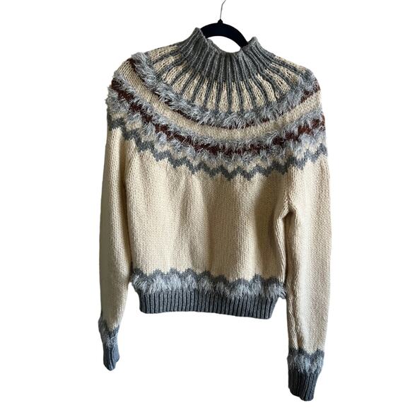 Lou & Grey | Sweaters | Lou Grey Fair Isle Nordic Chunky Tinsel ...